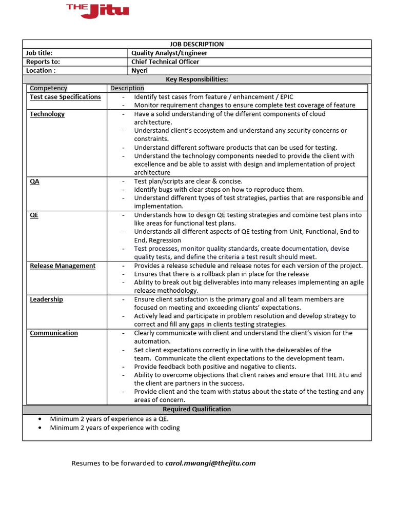 Quality Engineer | PDF | Quality Assurance | Agile Software Development