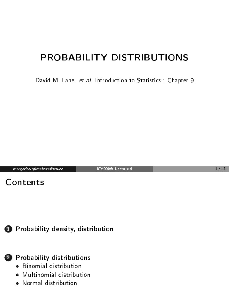 6 Probability Distribution | PDF | Probability Density Function ...