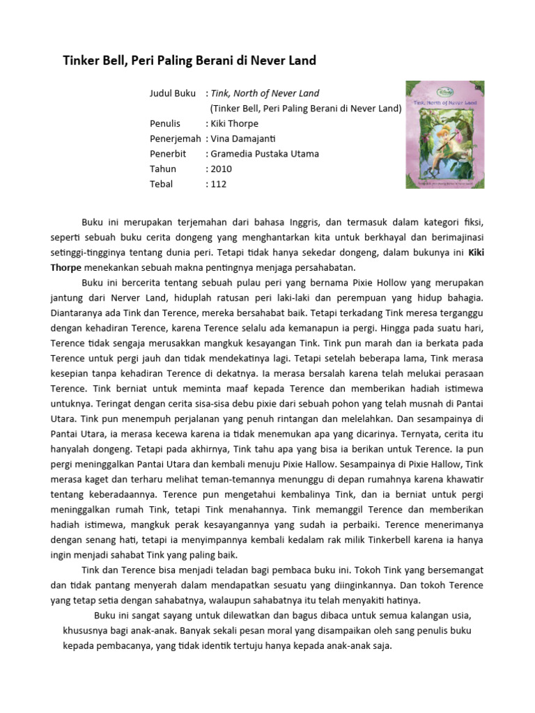 Resensi Buku Tink North of Never Land | PDF | Puisi