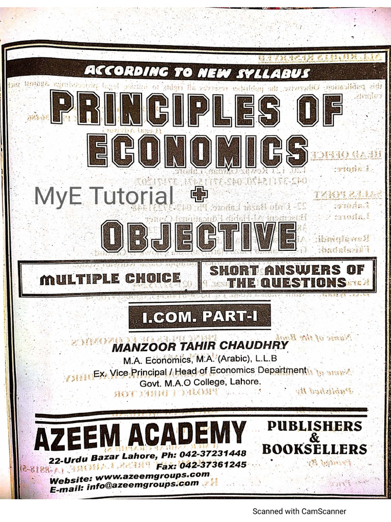 Icom Part 1 Economics | PDF