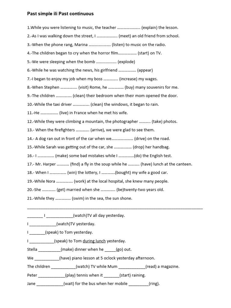 vjezba za test iz engl | PDF