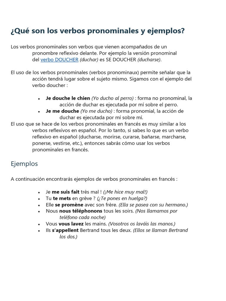 Verbos Reflexivos | PDF