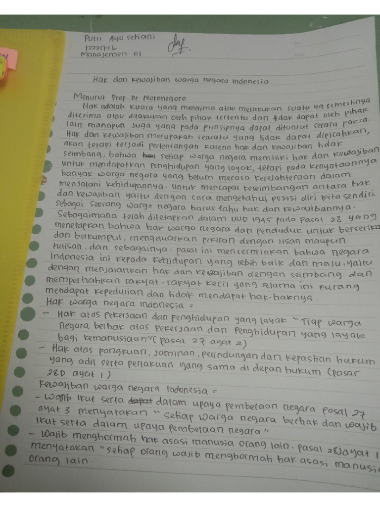 Tugas Kewarganegaraan Putri Ayu Setiani - 12221716 | PDF