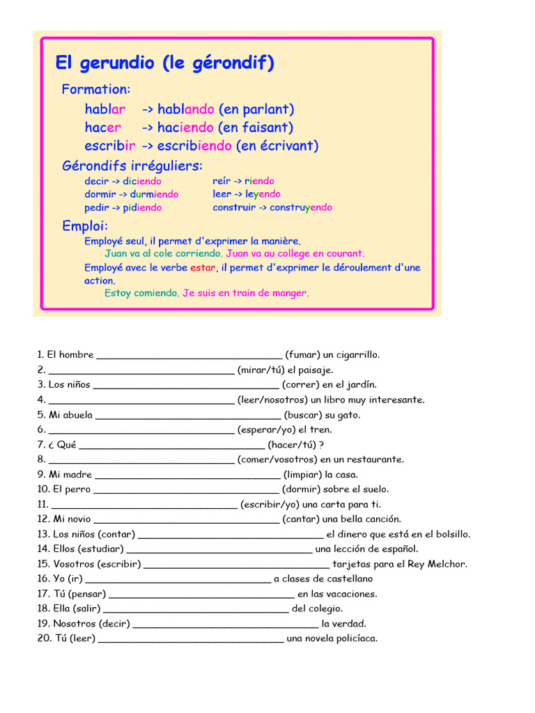 Gerondif + Exo | PDF