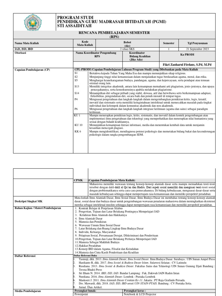 RPS Iad Ibd Isd (Pgmi 5) | PDF