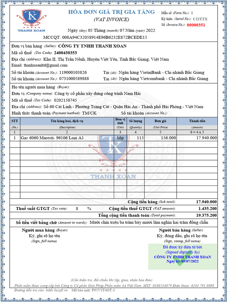 G CH 60x60 Cty Thanh Xoan 01 | PDF