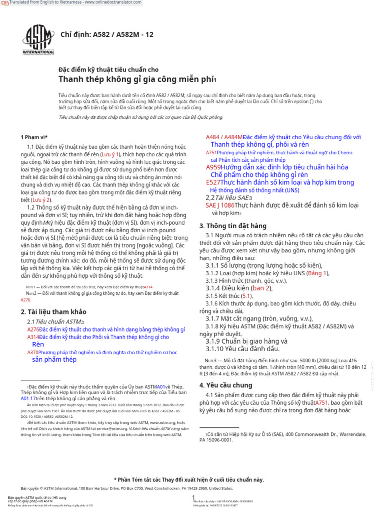 ASTM A582 - A582M - 12.en - VI | PDF