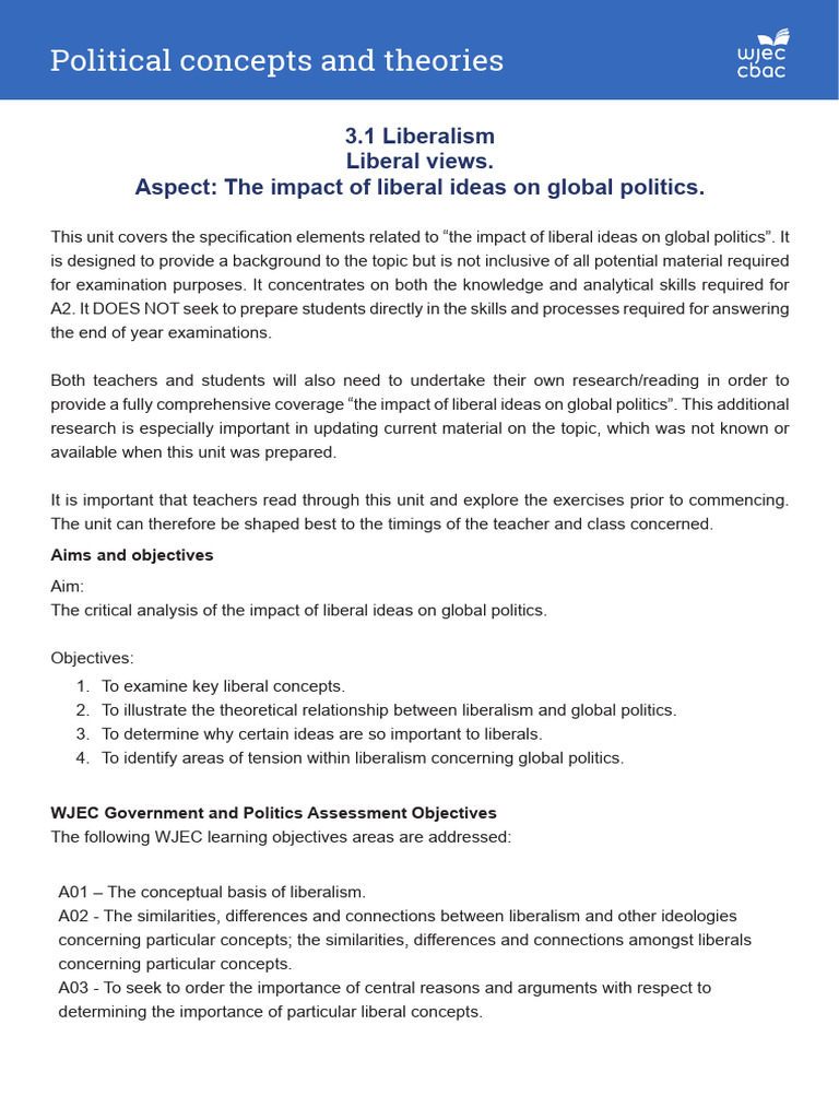 Impact of Liberalism on Global Politics | PDF