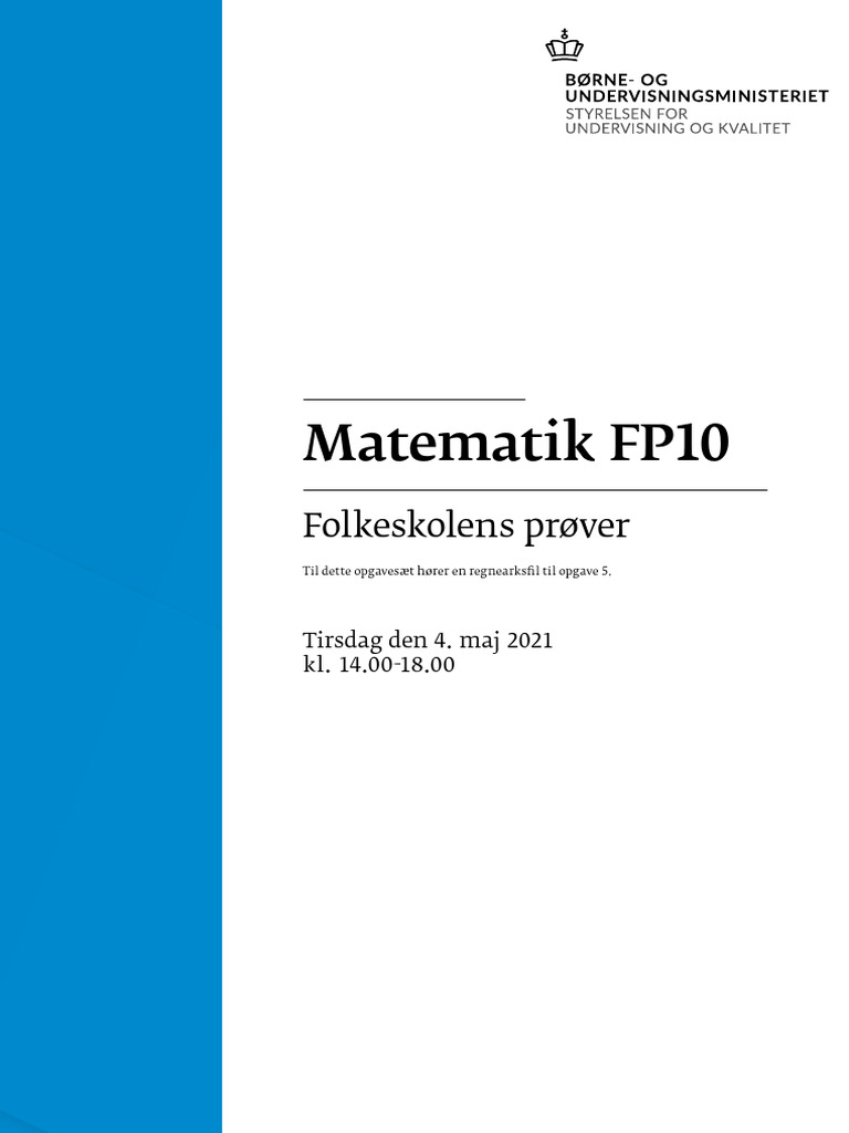 FP10 Matematik Maj 2021 - Sep 2023 | PDF