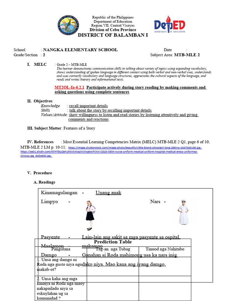 MTB-MLE2 Week 1 Day 1 Orig | PDF