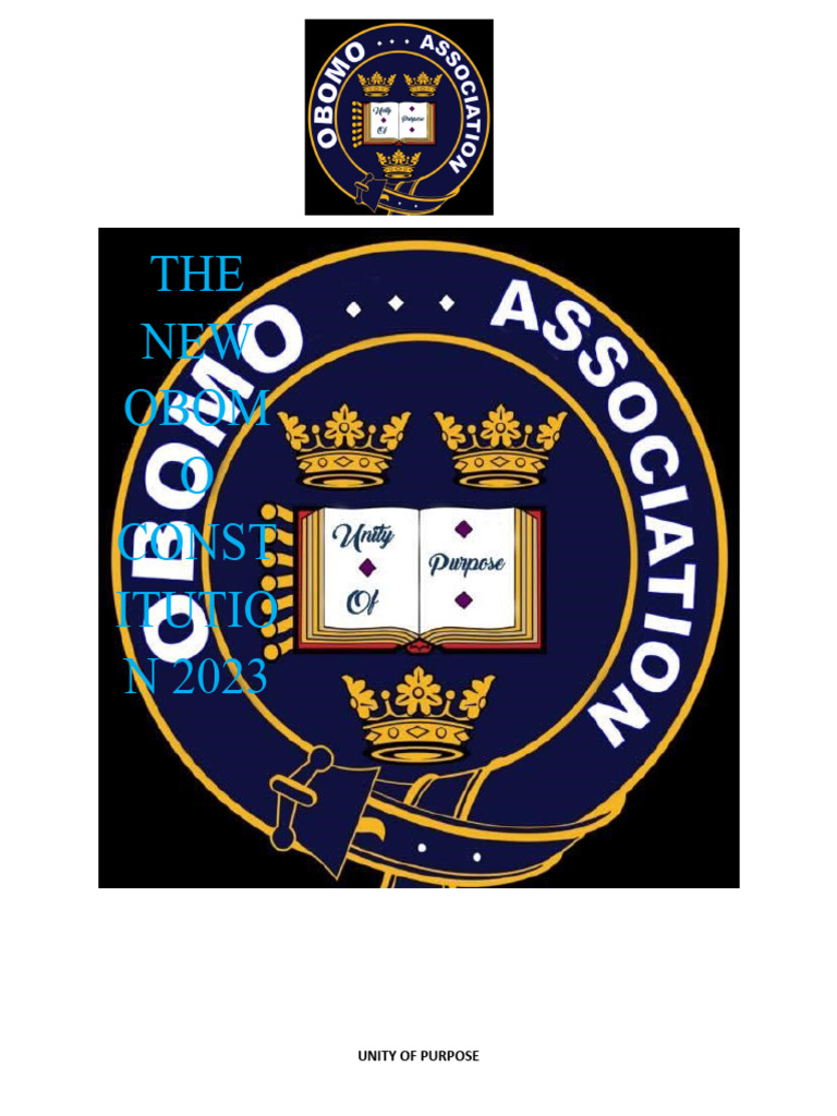 New Obomo Constitution 2023 | PDF