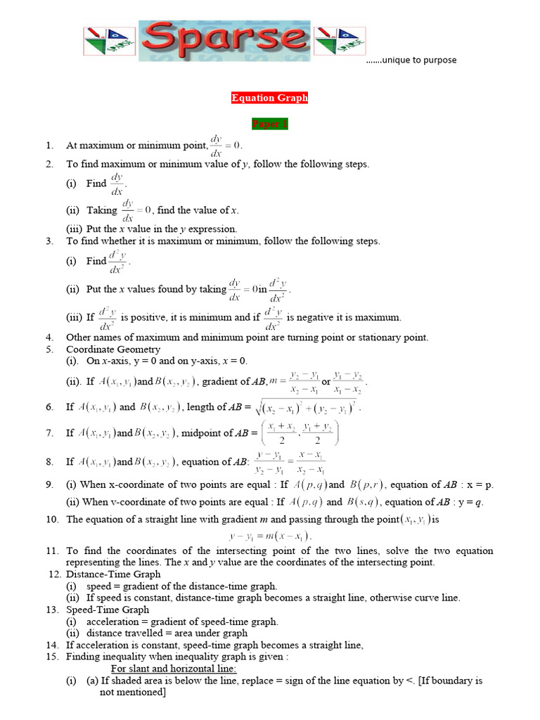 At A Glance Equation Graph MB | PDF | Cartesian Coordinate System ...