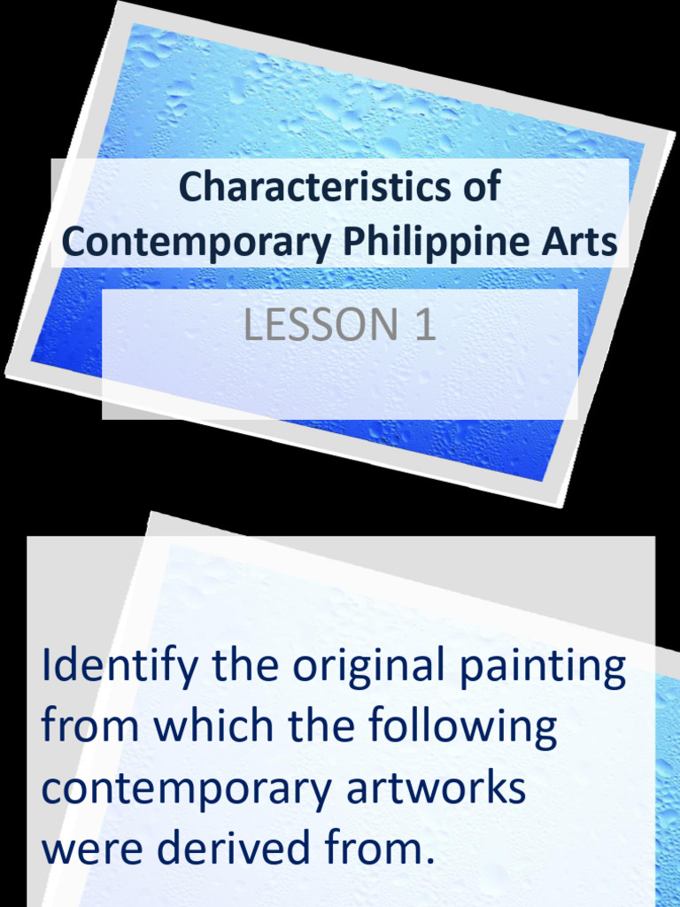 Lesson 1 Characteristics of Contemporary Art | PDF | Contemporary Art ...