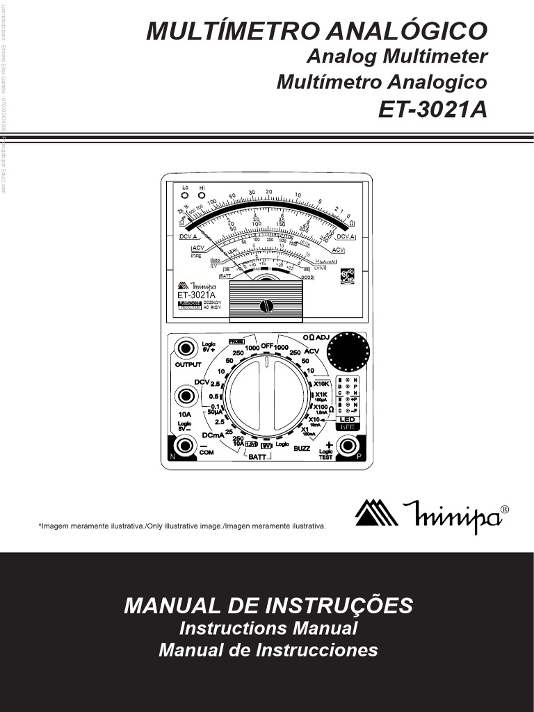 Manual Multimetro Analogivco | PDF