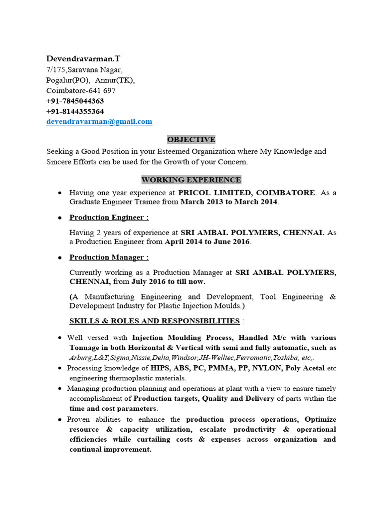 Deva Updated CV | PDF | Programmable Logic Controller | Scada