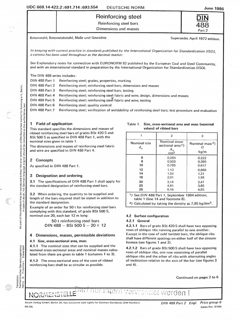 Din 488 Part2 Rebar 1984 Pdf