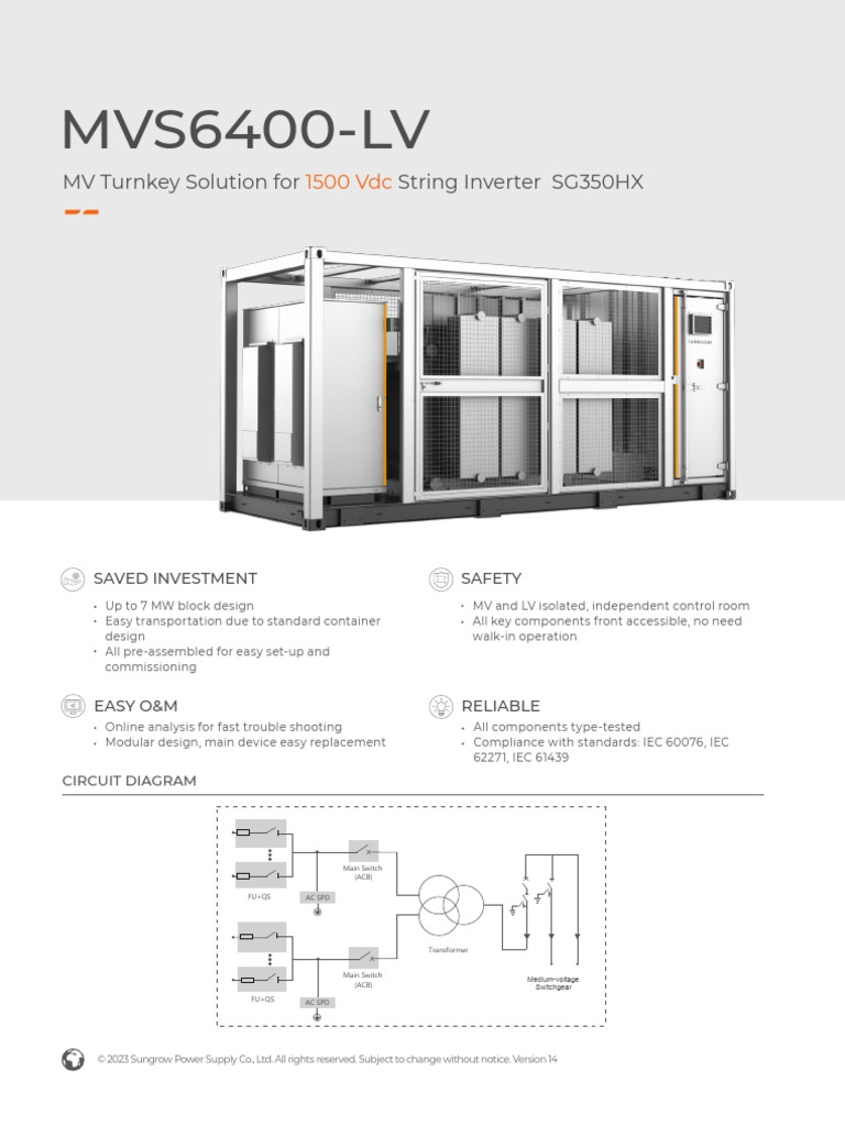 DS 20230907 MVS6400-LV Datasheet V14 EN | PDF | Transformer | Power ...