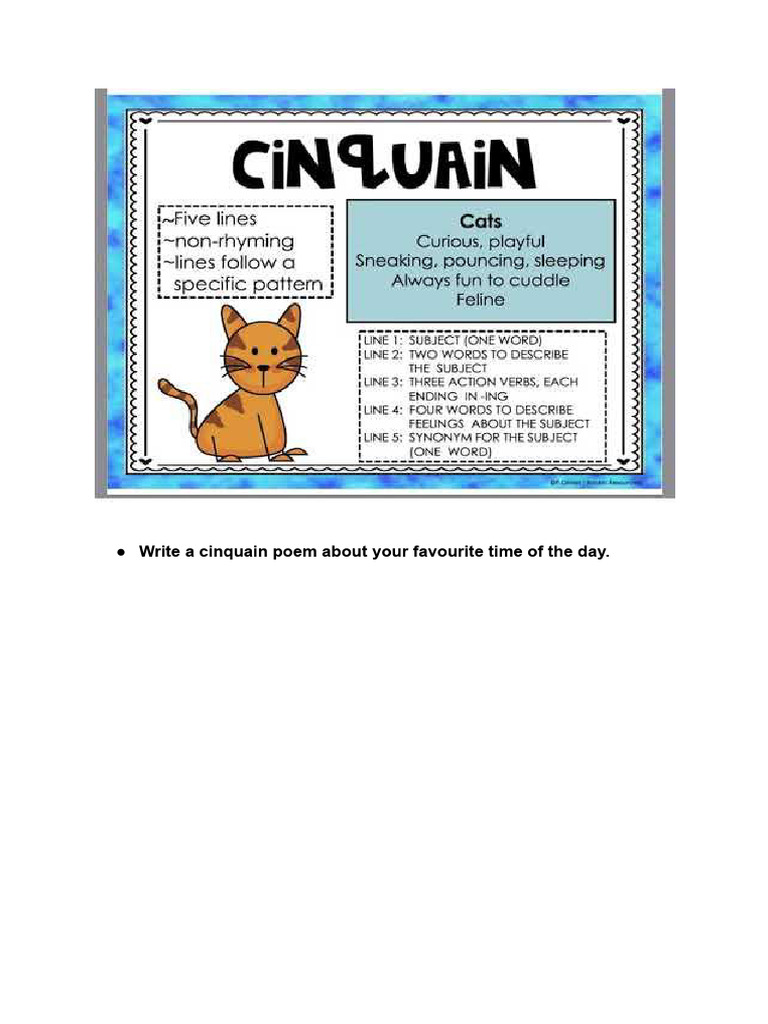 Cinquain Poem | PDF