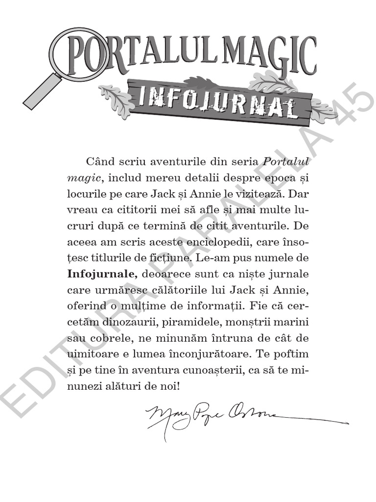 Portalul Magic Locurile Pe Care Jack | PDF