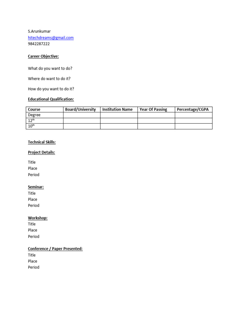 Resume Template | PDF