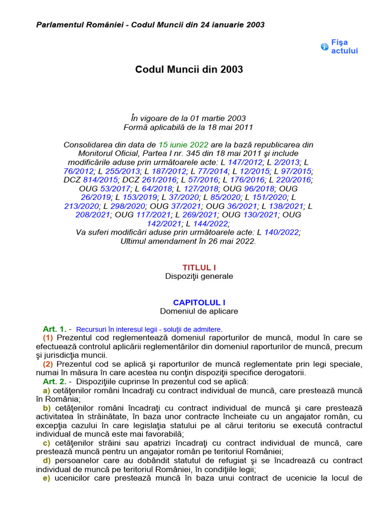 Codul Muncii | PDF