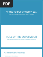 Supervisory Skills Training Module | PDF | Leadership | Performance ...