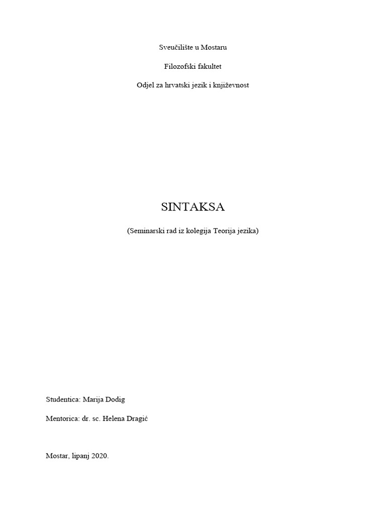 sintaksa | PDF