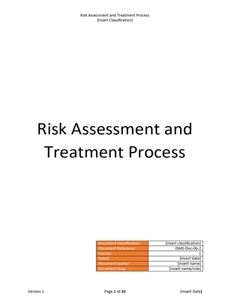 Risk Assessment and Treatment Process | PDF