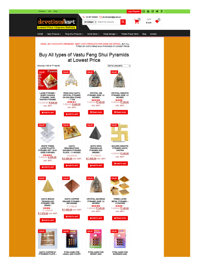 Vastu Pyramids For Positive Energy and Removing Negative Energies | PDF ...