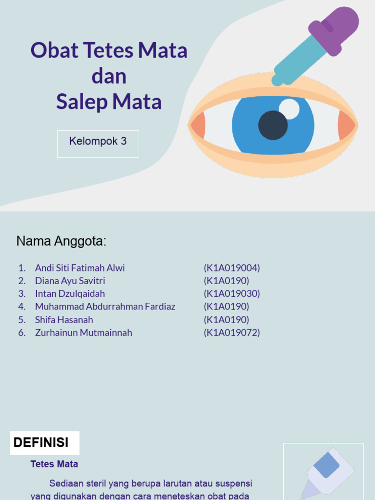Salep dan tetes mata | PDF