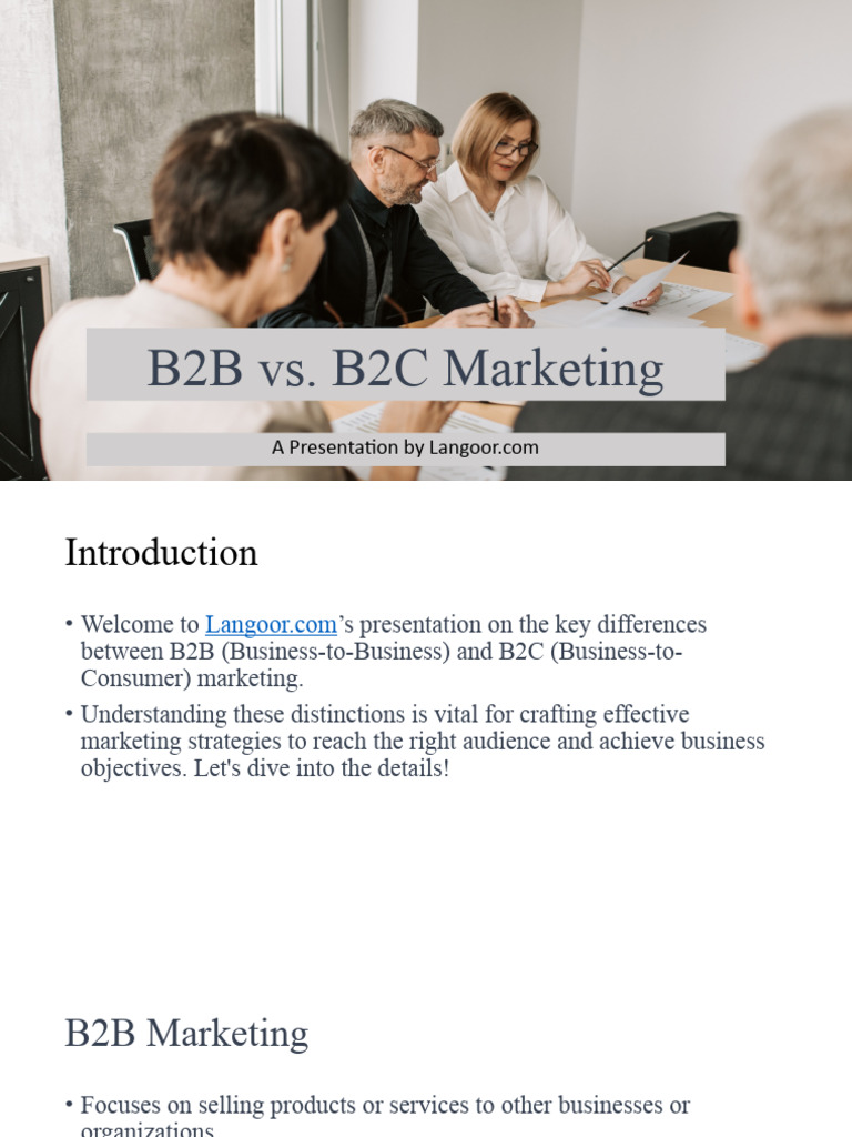 B2B vs. B2C Marketing Differences | PDF | Marketing | Target Audience