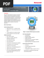 STT850 SmartLine Temperature Transmitter Specification 34-TT-03-14 ...