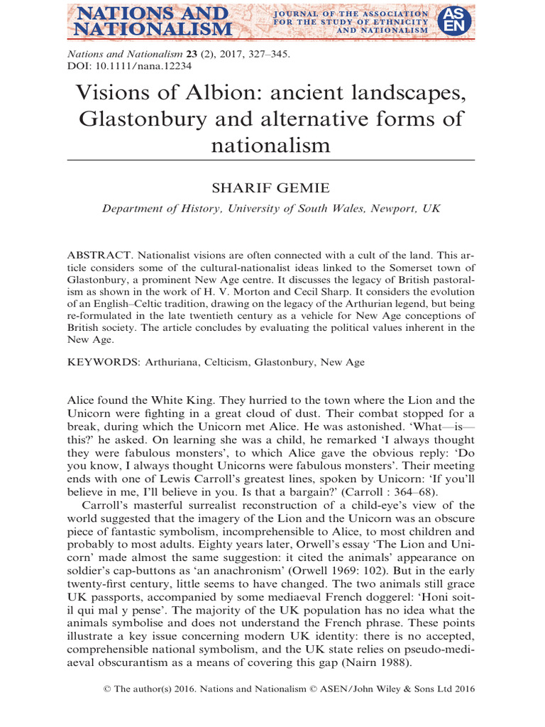 Visions of Albion: Ancient Landscapes, Glastonbury and Alternative ...