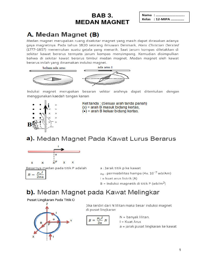 3 Materi Dan Soal Medan Magnet 2023 | PDF