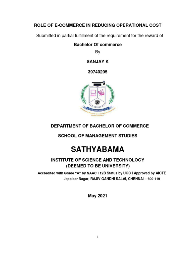 Batchno 83 | PDF | E Commerce | Cost