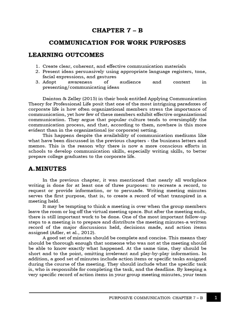 Pur Com Chapter 7B | Download Free PDF | Communication