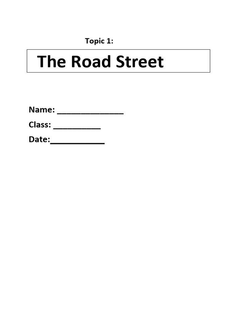 Topic 1 Road Street Answers LSM.1.pum.1.1 | PDF
