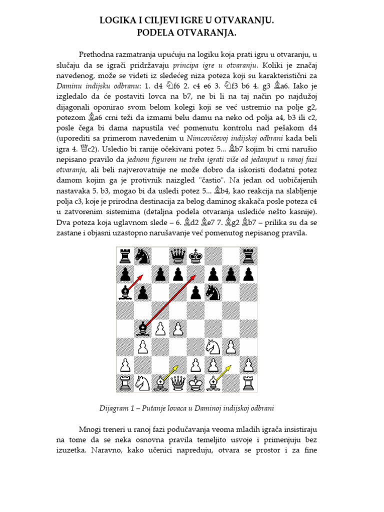 13-Otvaranje (Logika, Ciljevi Igre I Podela) | PDF