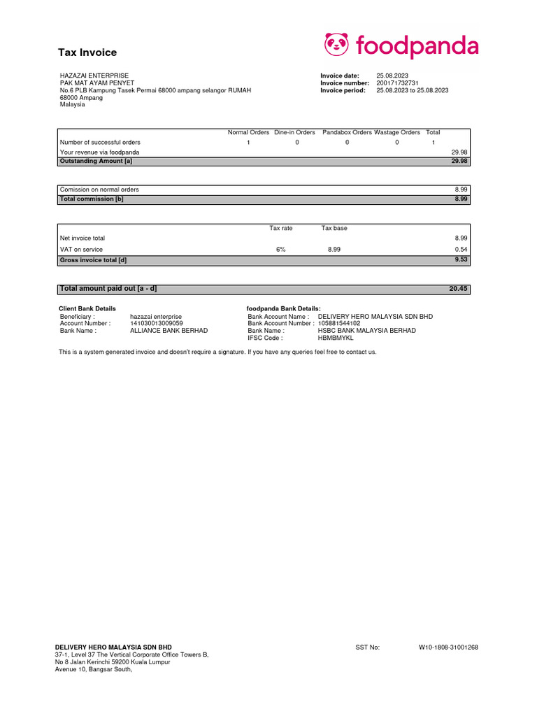 Tax Invoice: Invoice Date: Invoice Number: Invoice Period | PDF