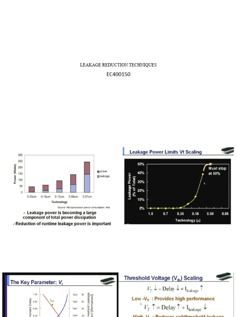 Leakage Reduction Techniques | PDF | Field Effect Transistor | Mosfet