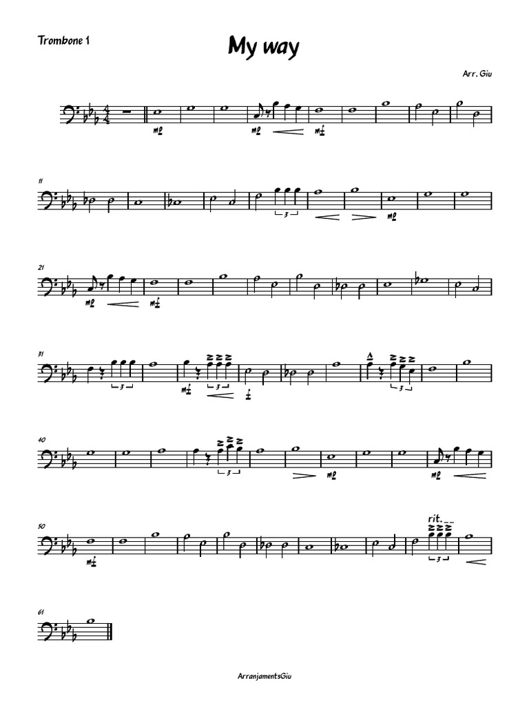 My - Way Rafelcofer-Trombone - 1 | PDF