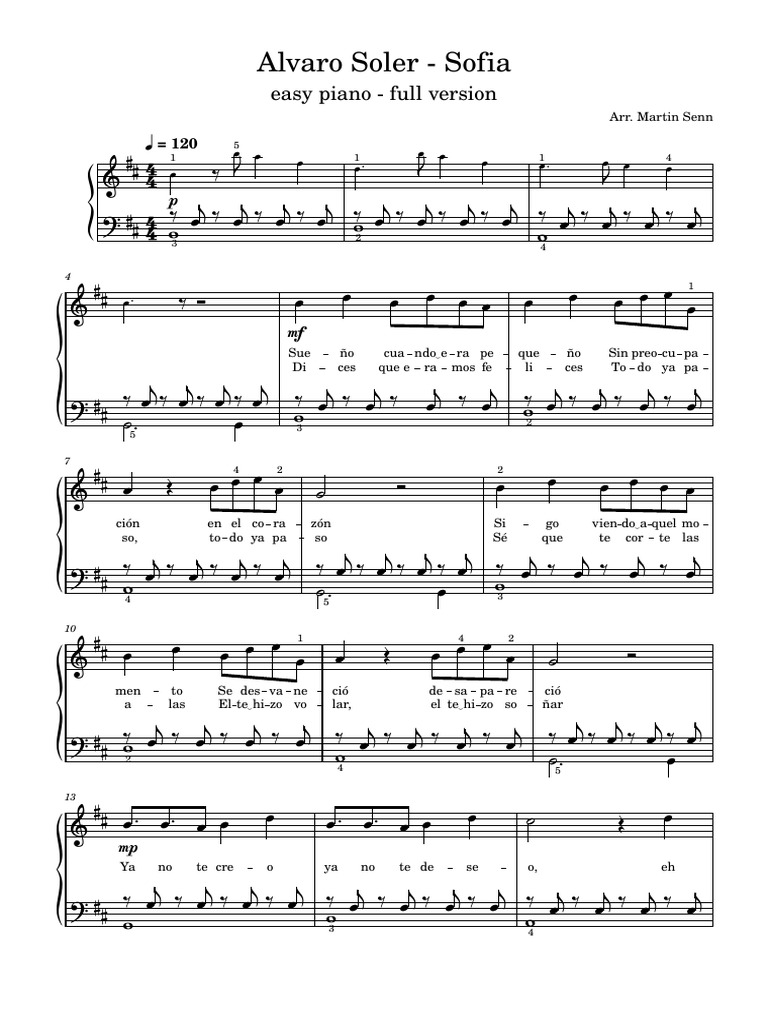 Alvaro Soler - Sofia | PDF