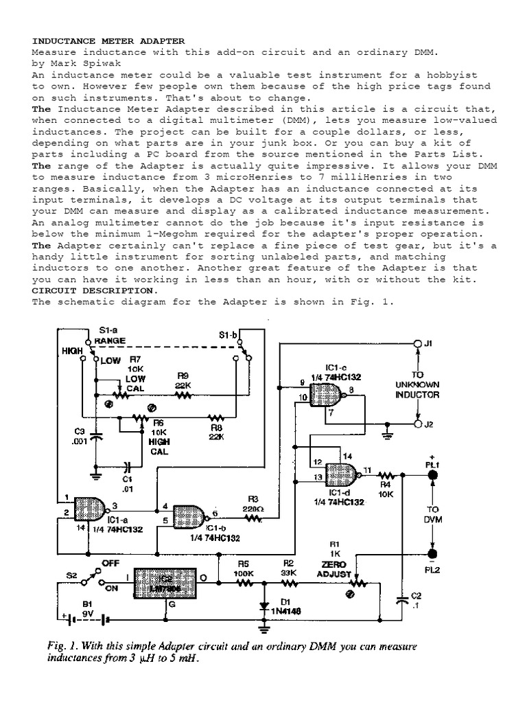 Inductance Meter Adapter | PDF | Inductance | Electrical Network