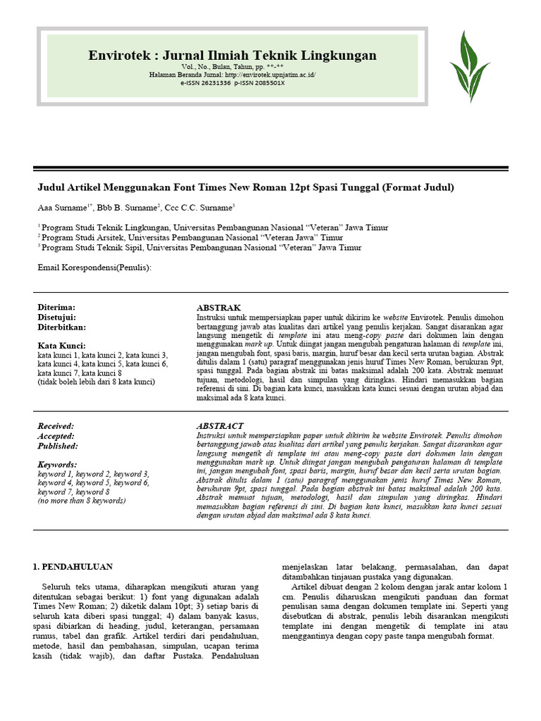 Template Envirotek New-Final - Web | PDF
