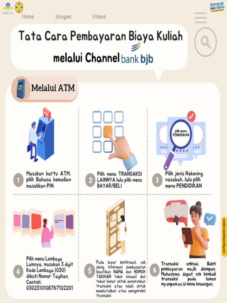 Tata Cara Pembayaran Biaya Kuliah Melalui Bank BJB | PDF