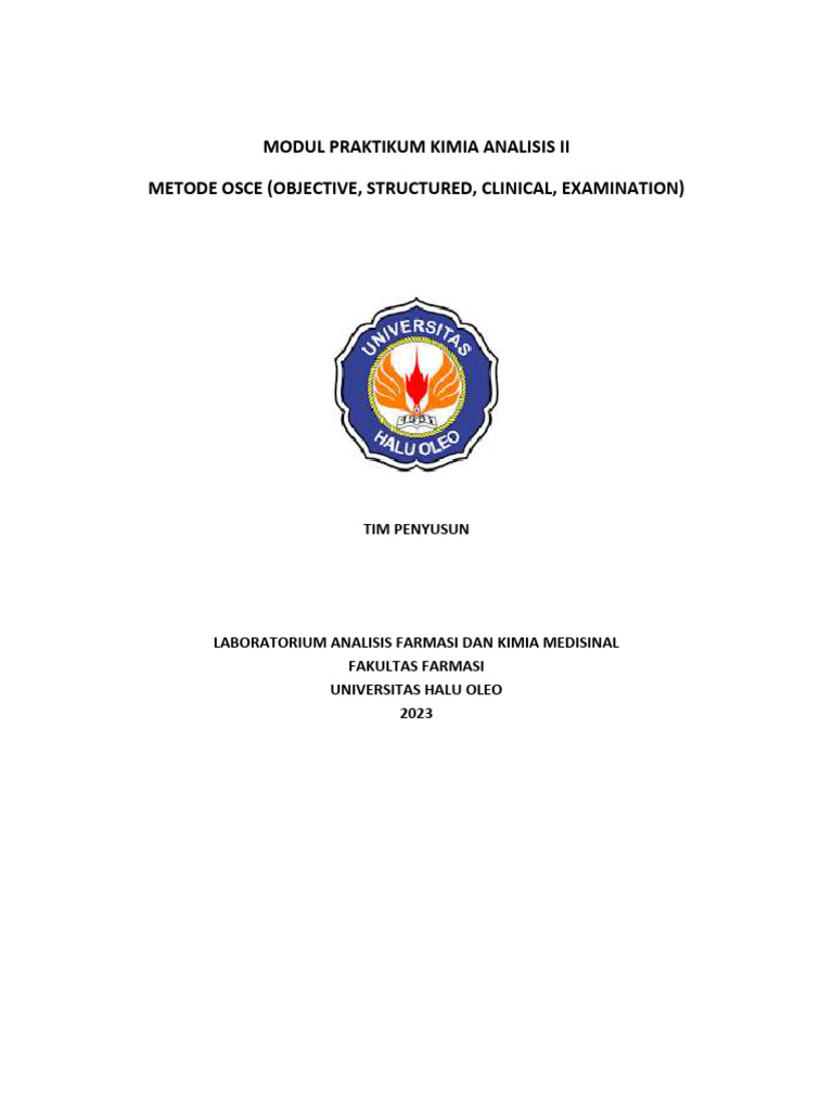 (Metode Osce) Penuntun Kimia Analisis Ii | PDF