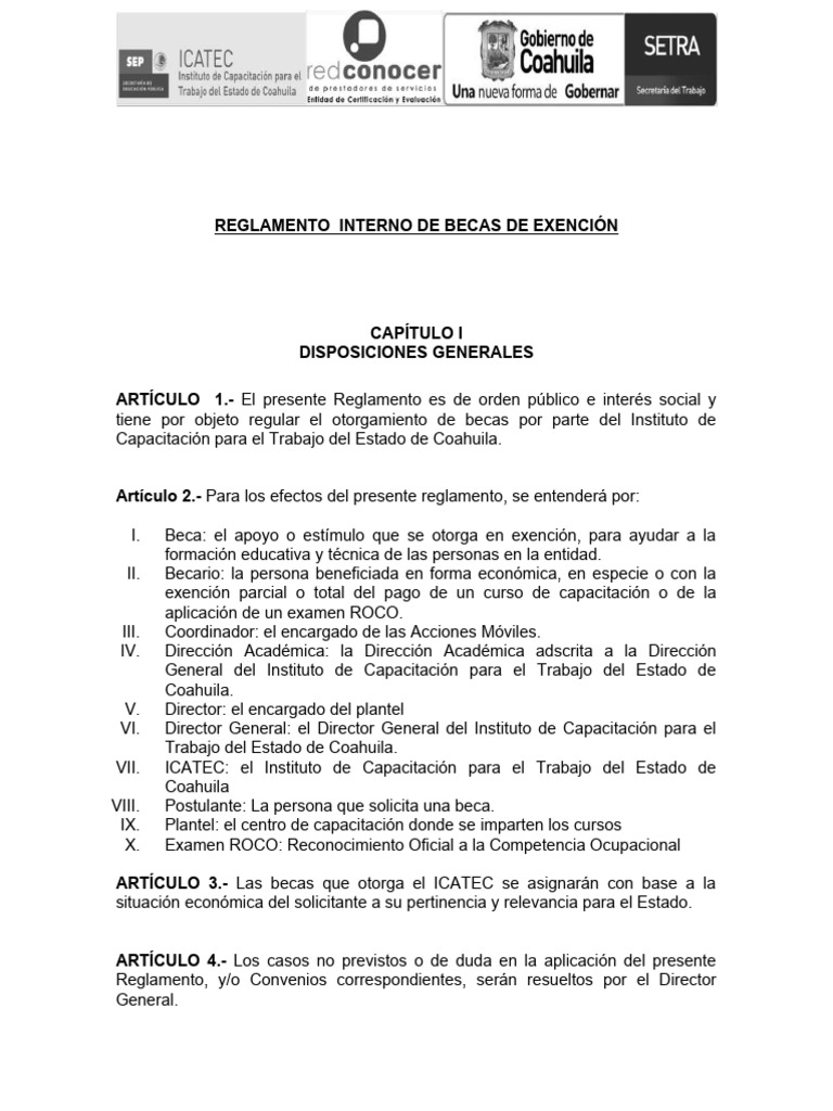 ICATEC ReglasOperacion | PDF | Negocios | Derecho