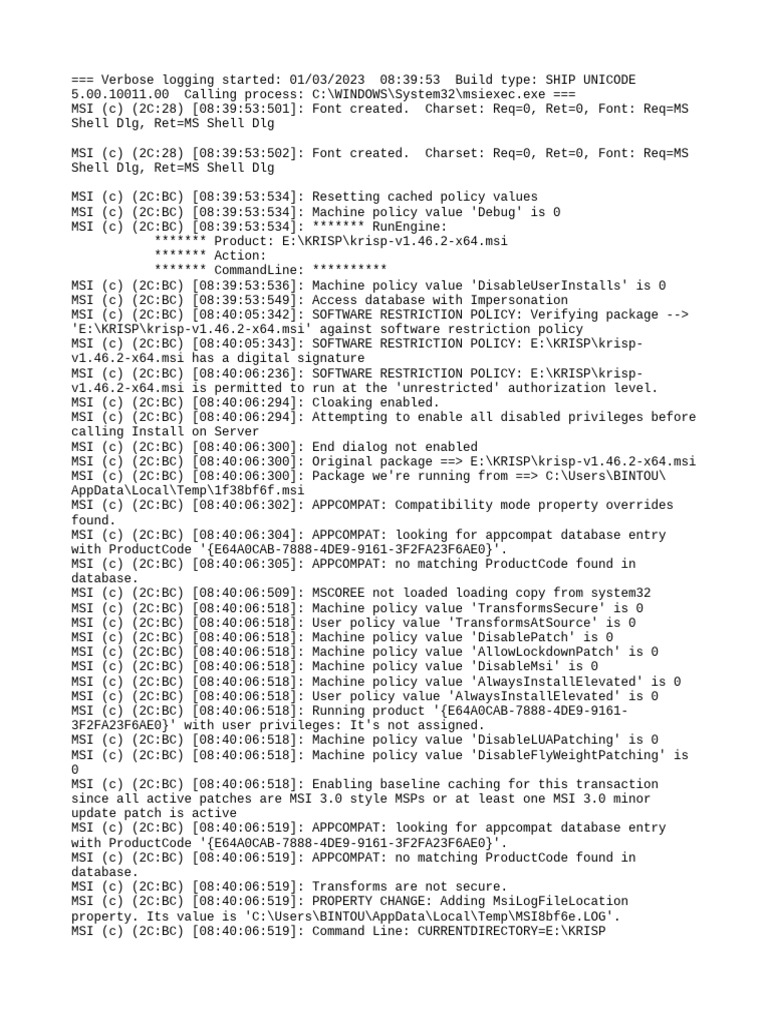 Krisp Install Success | PDF | Microsoft Windows | Windows Registry