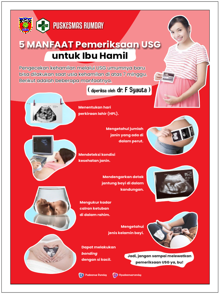 Poster 5 Manfaat Pemeriksaan Usg Untuk Ibu Hamil | PDF