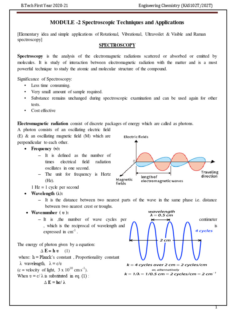 Sachi SPECTROSCOPY NOTES PDF | PDF | Ultraviolet–Visible Spectroscopy ...